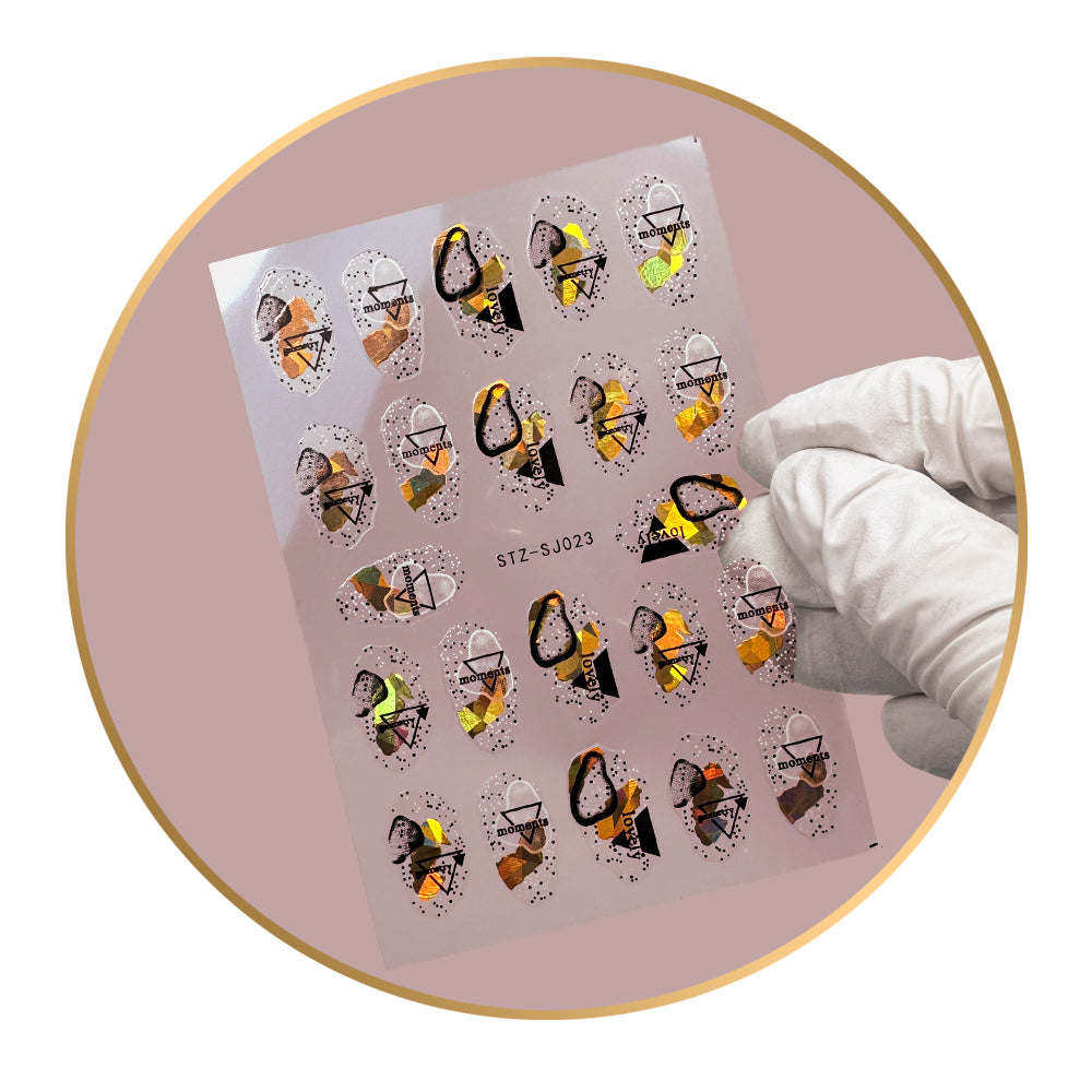 Noriko Nails - Ready2stick - Dots, Triangles – Hazel Dixon Nails Ltd